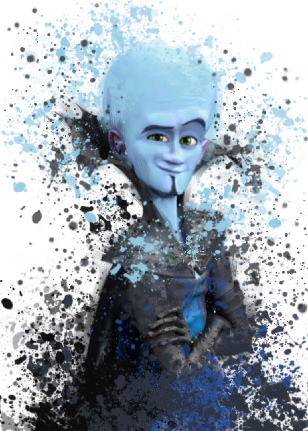 Megamind Painting, Megamind Digital Artwork, Megamind Watercolor ...