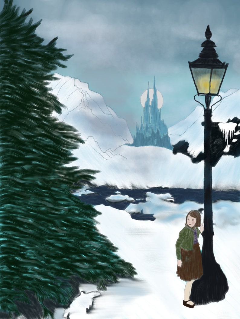 Narnia Painting, Lucy at the Lamp Post, Narnian Artwork, Narnia ...