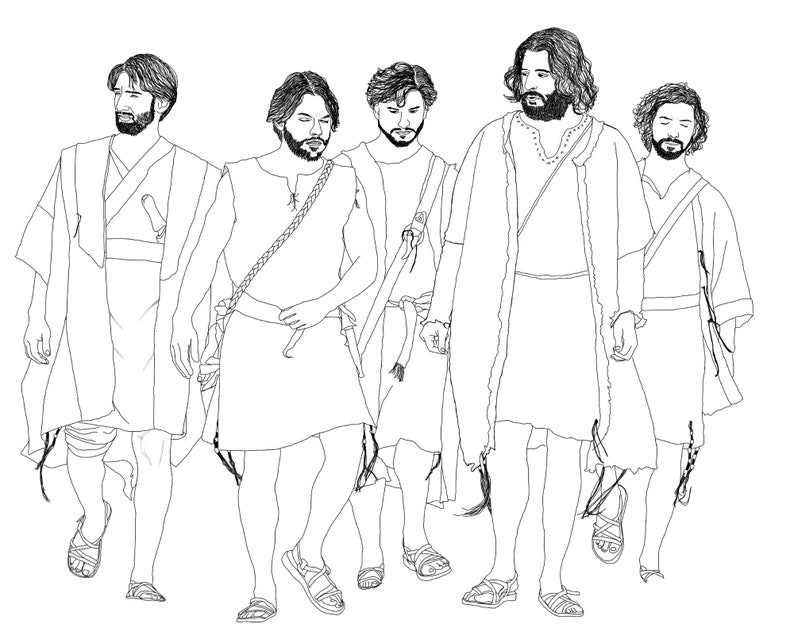 The Chosen Sketch Digital Download, Printable Artwork, Sketch of Jesus ...