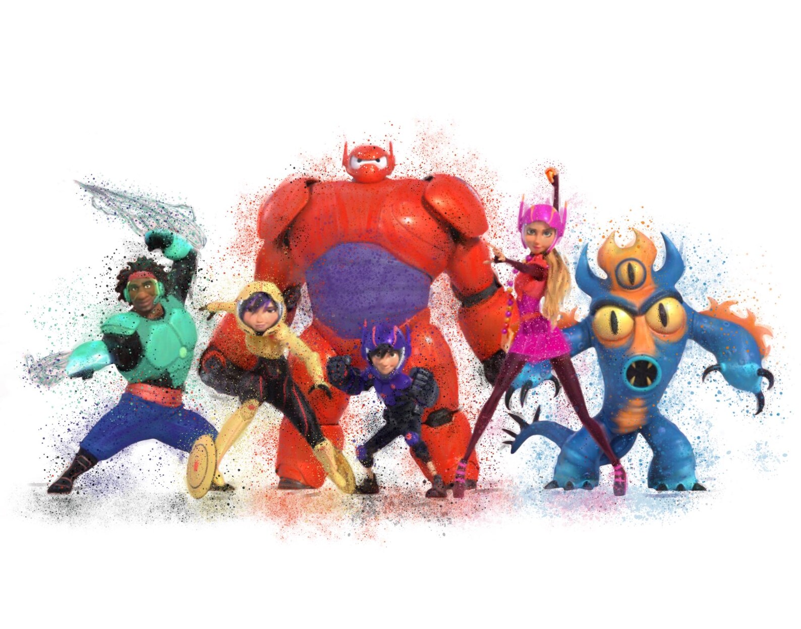 Big Hero Six Painting, Baymax Painting, Baymax and Hiro Digital ...