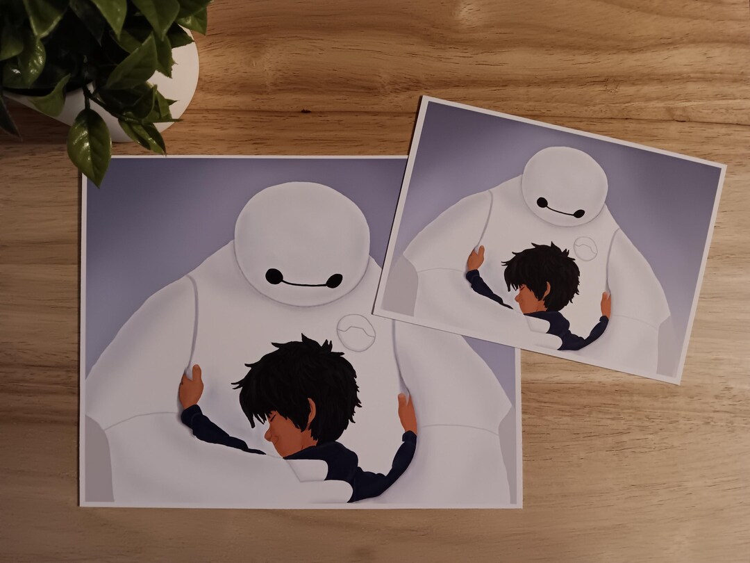 Baymax and Hiro Painting, Big Hero Six Art Print, Baymax Artwork - Etsy