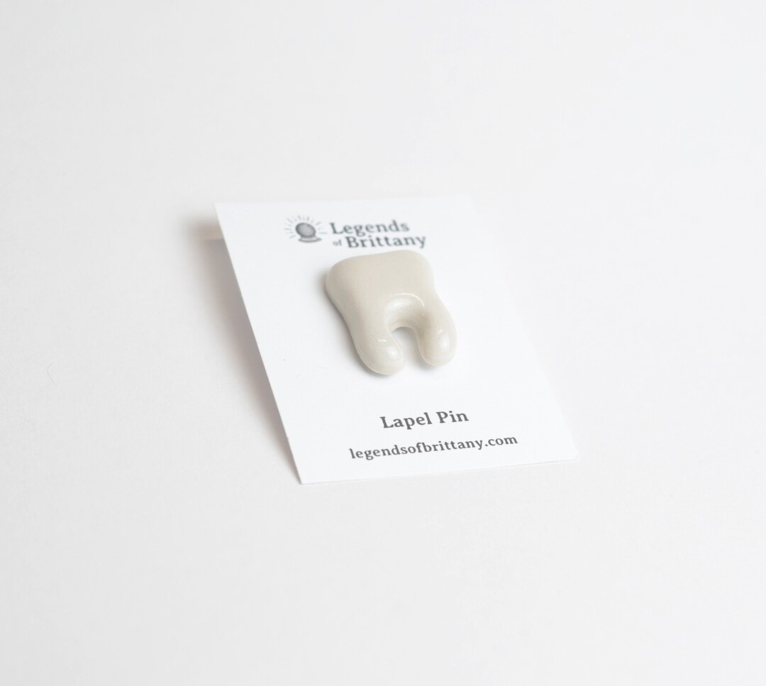 White Tooth Lapel Pin - Etsy