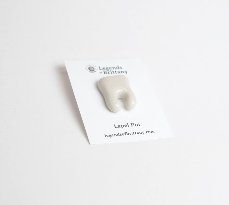 White Tooth Lapel Pin - Etsy