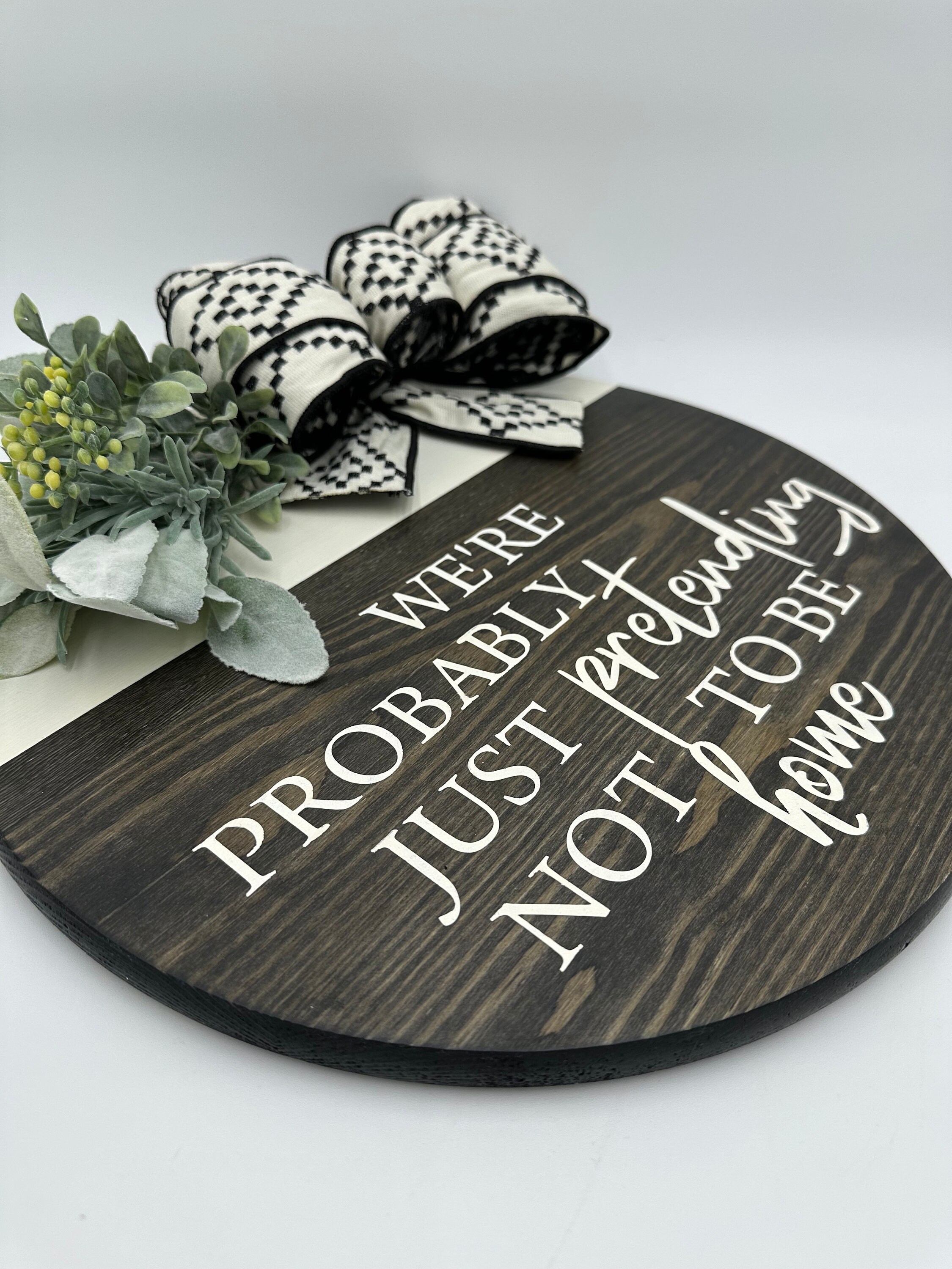 Sarcastic Wooden Door Hanger / Front Door Decor / Wall Decor / Wood ...