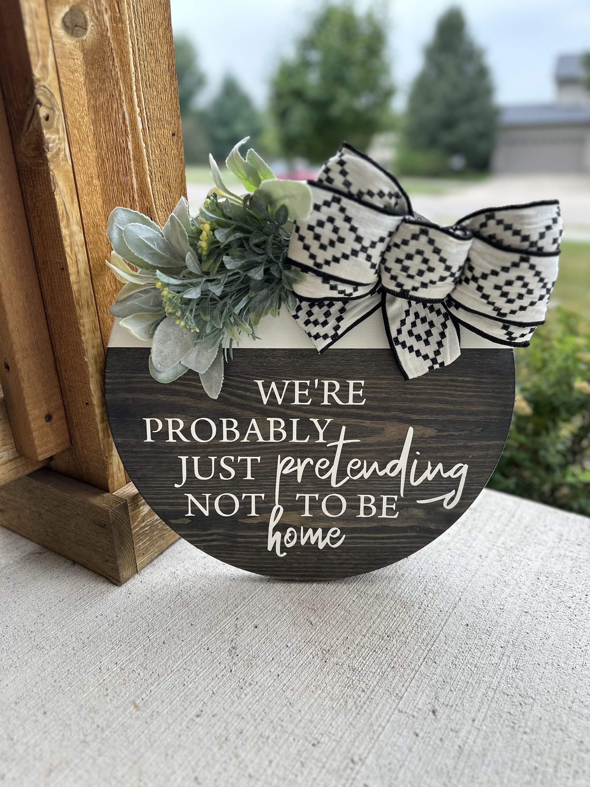 Sarcastic Wooden Door Hanger / Front Door Decor / Wall Decor / Wood ...