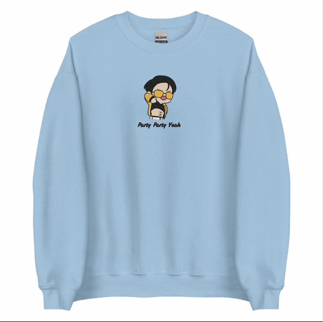 BTS Jungkook Abs Embroidered Sweatshirt, Jungkook Sweatshirt, Party Party Yeah Crewneck, Kpop ...