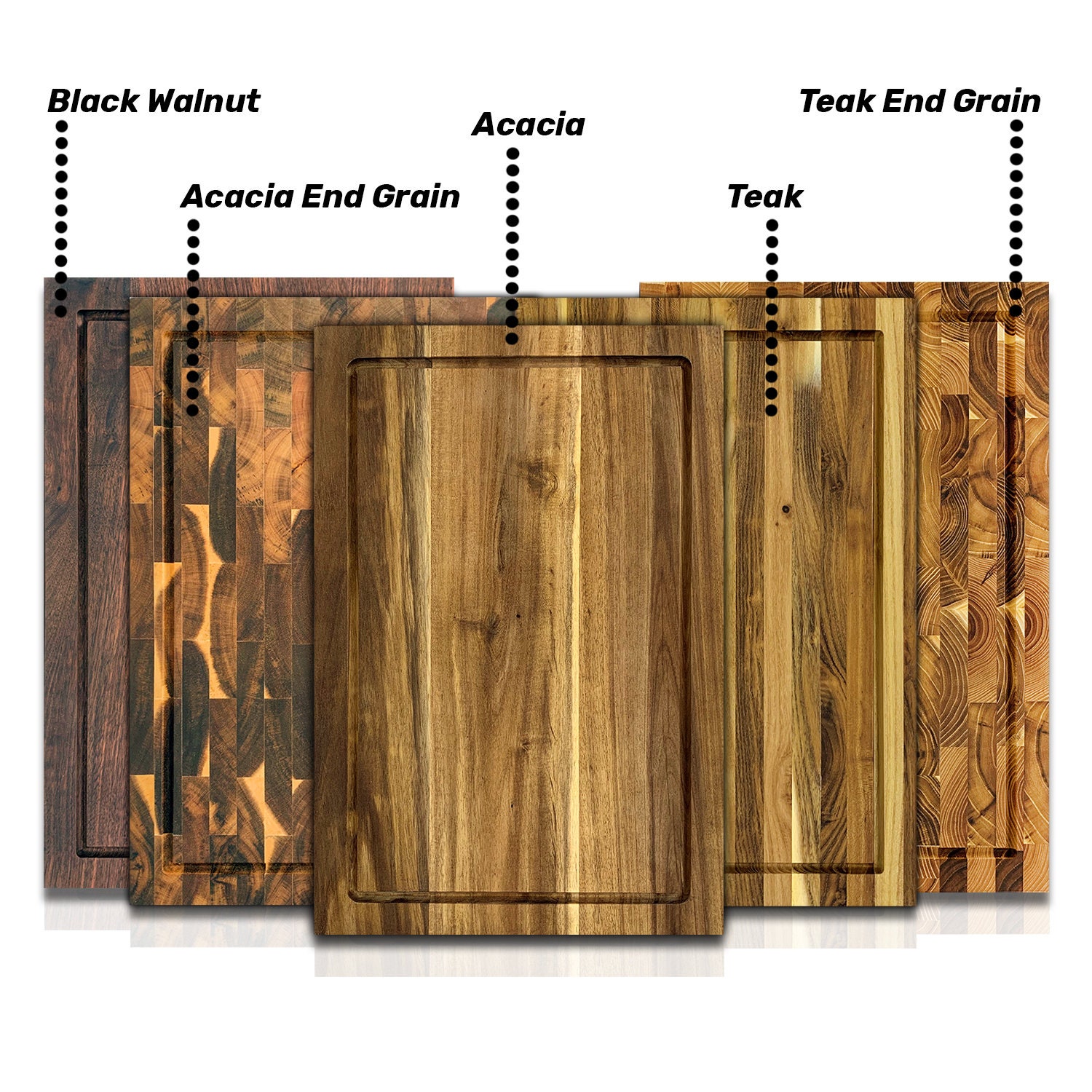 Extra Large Acacia Wood Cutting Board 18x12x1.5 Butcher Block With ...