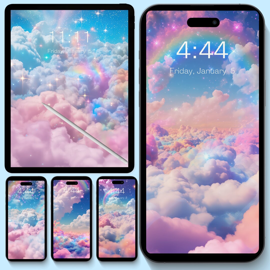 Rainbow Cloud iPhone Wallpaper | Phone Wallpaper | Aesthetic iPad ...