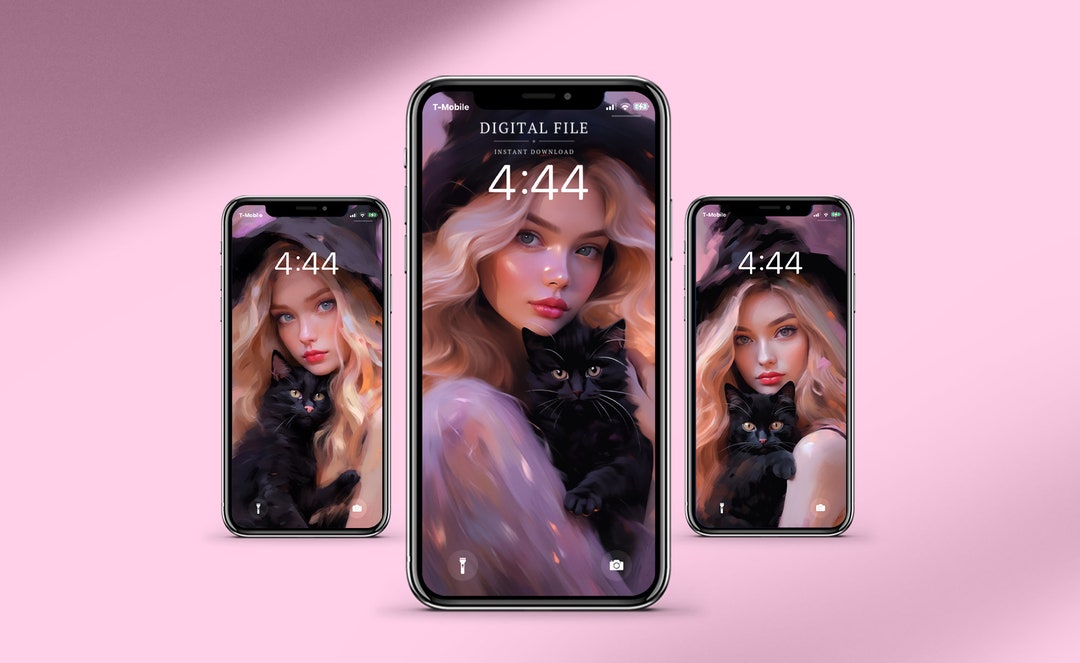 Halloween Wallpaper Cat Witch | Black Cats Witchy Aesthetic Halloween ...