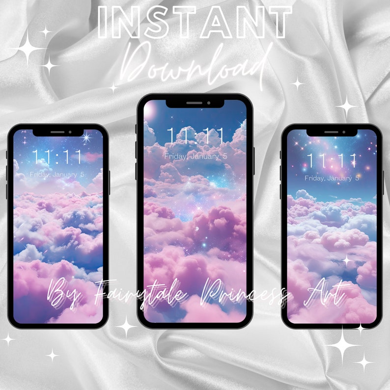 Candy Clouds Wallpaper Cute Phone Lockscreen | Aesthetic iPad Girly ...