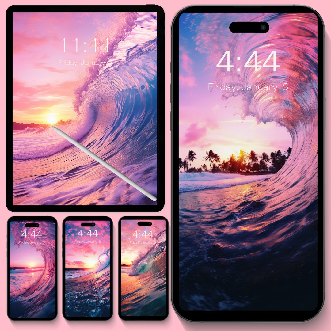 Waves Beach Wallpaper | Aesthetic iPhone Wallpaper | Pastel iPad ...