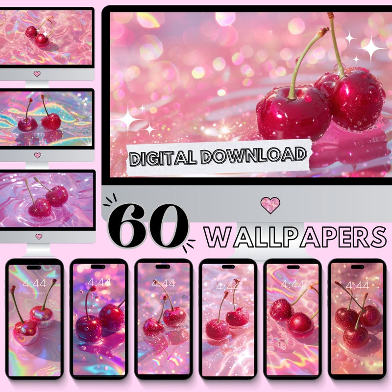 Cherry Wallpaper - Etsy