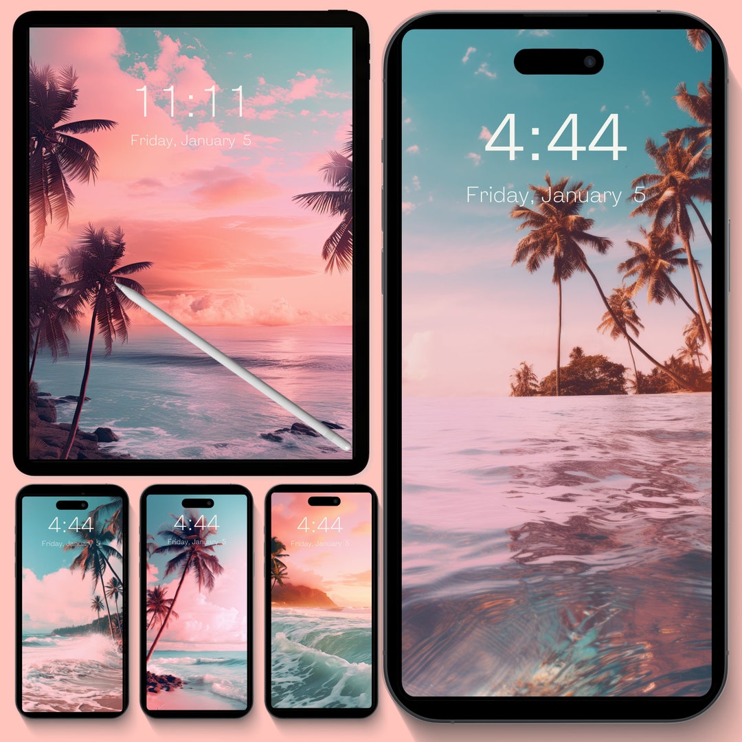 Waves Beach Wallpaper | Aesthetic iPhone Wallpaper | Pastel iPad ...