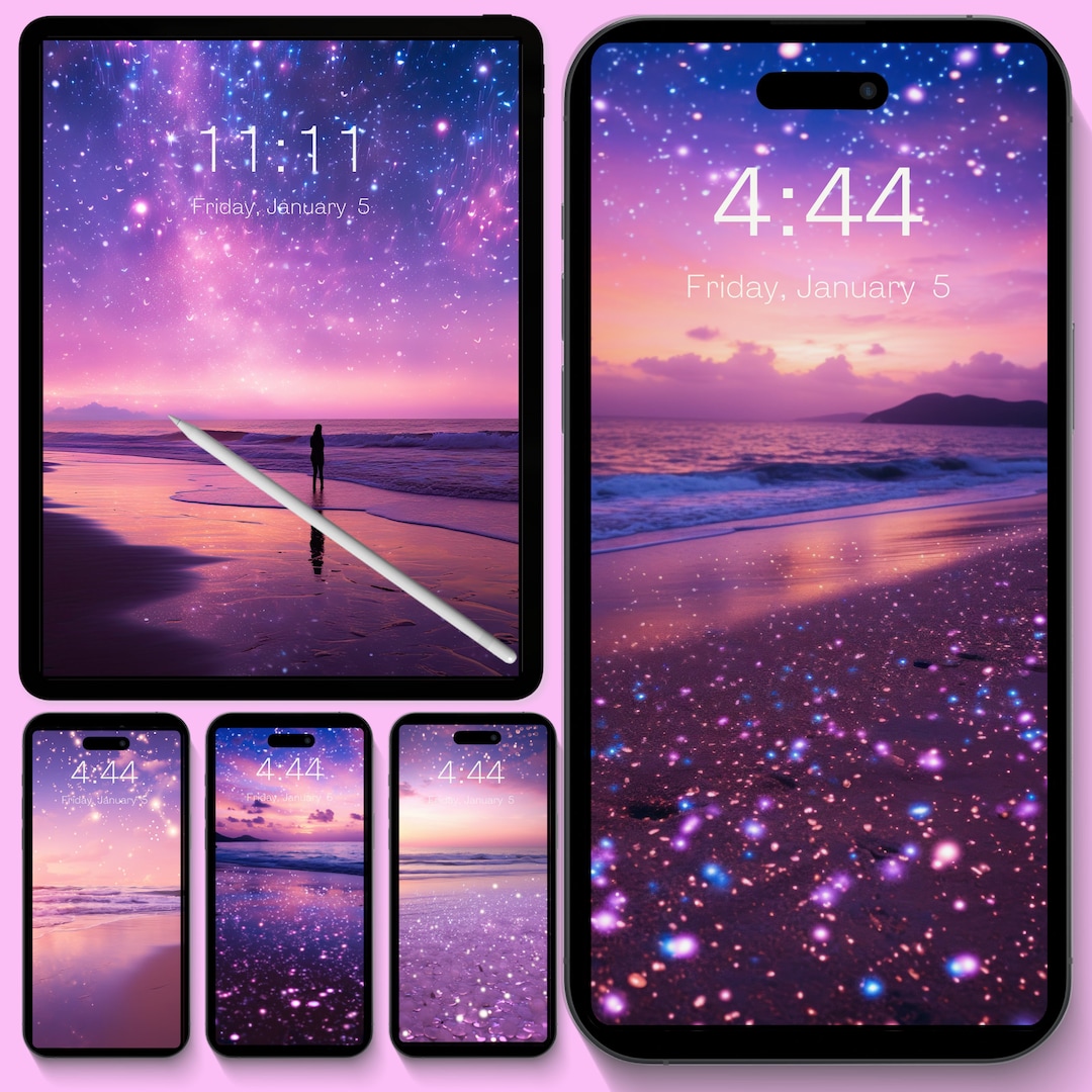 Purple Beach Wallpaper | Aesthetic iPhone Lockscreen | Beach Wallpaper ...