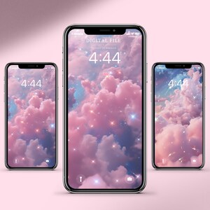 Pastel Clouds iPhone Wallpaper Phone Lockscreen Aesthetic iPad Girly ...