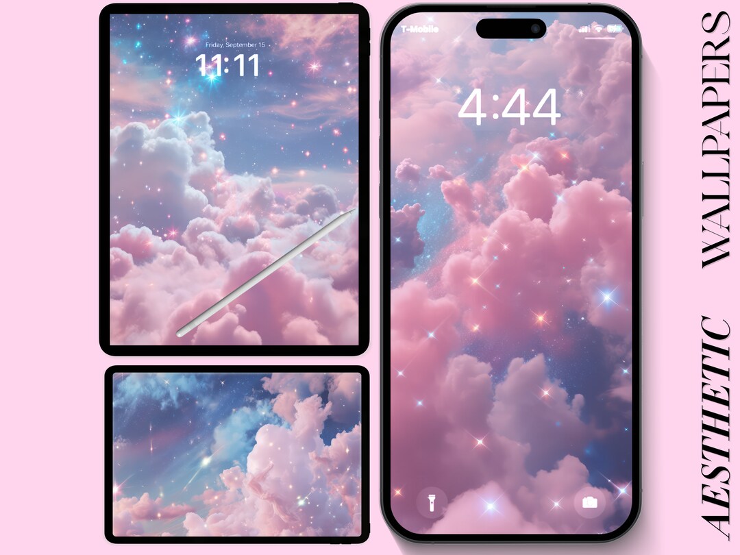 Pastel Clouds iPhone Wallpaper Phone Lockscreen Aesthetic - Etsy
