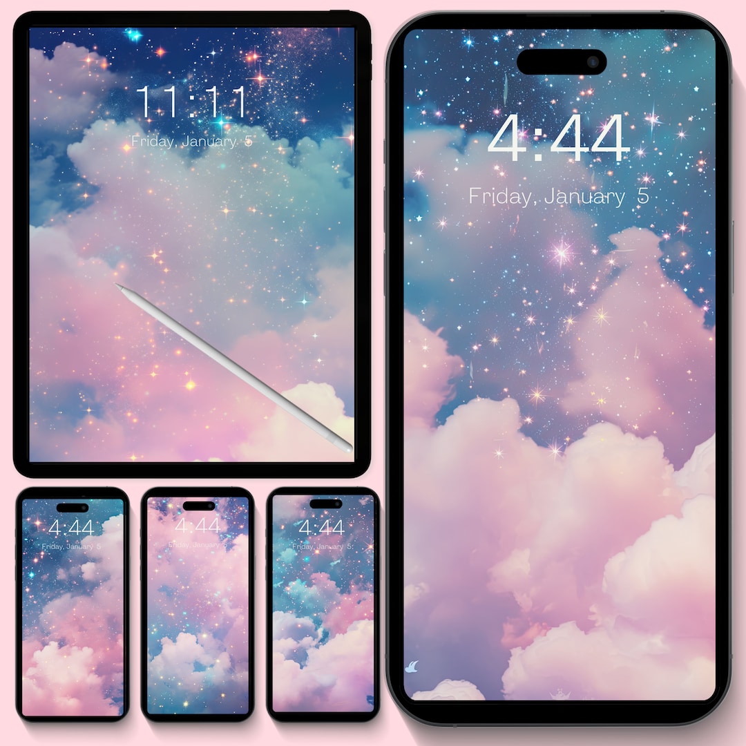 Star Clouds iPhone Wallpaper | Phone Lockscreen | Aesthetic iPad Girly ...