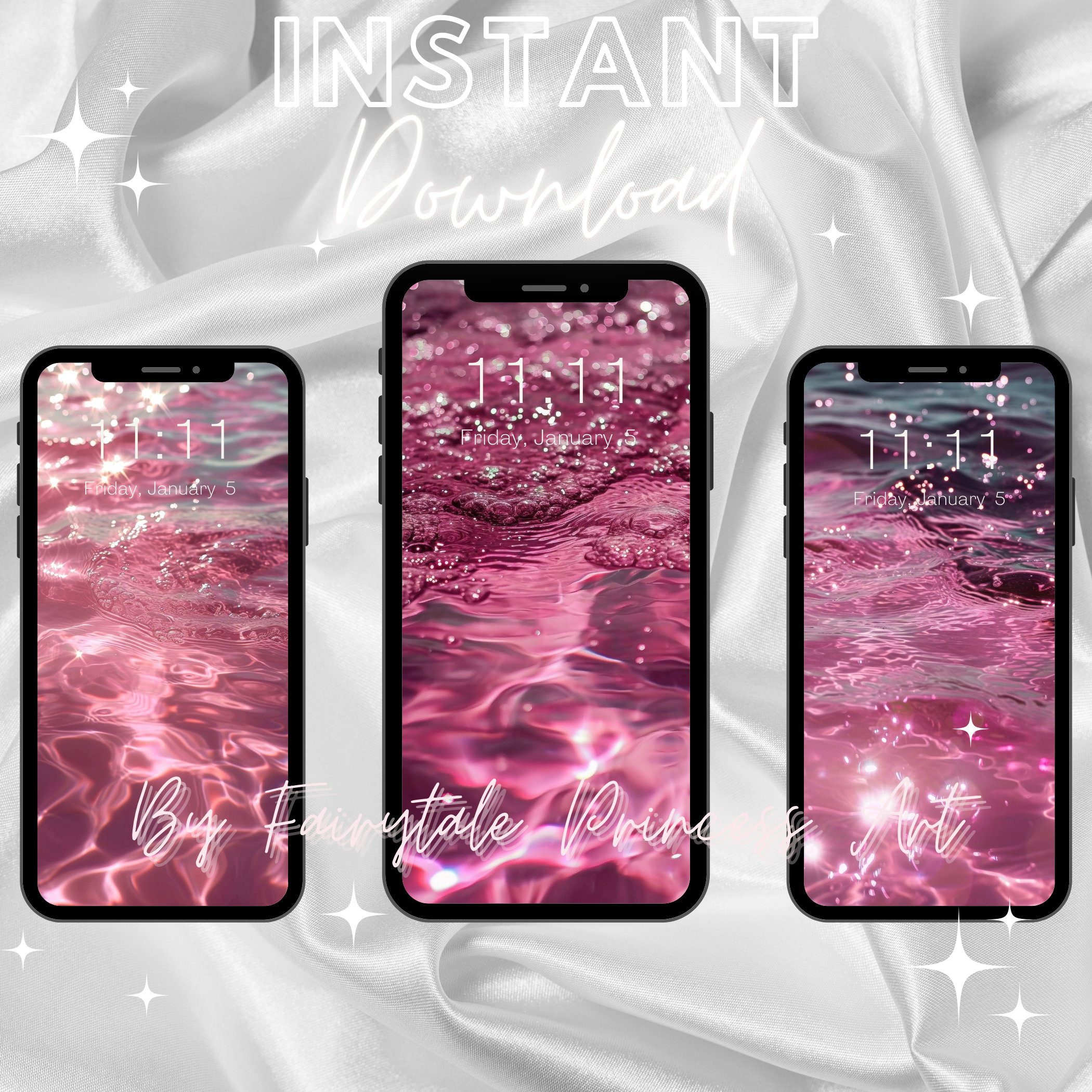 Pink Caustics Water Wallpaper | Aesthetic iPhone Lockscreen | Beach ...