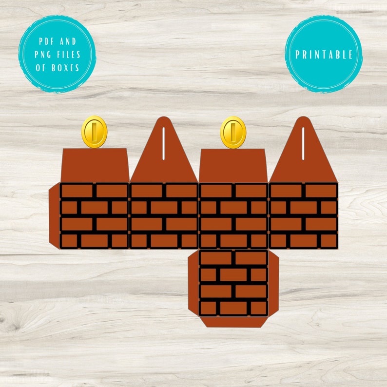 2 Printable Mario Bros Boxes / PDF and PNG Files / Instant Download ...