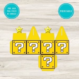 2 Printable Mario Bros Boxes / PDF and PNG Files / Instant Download ...