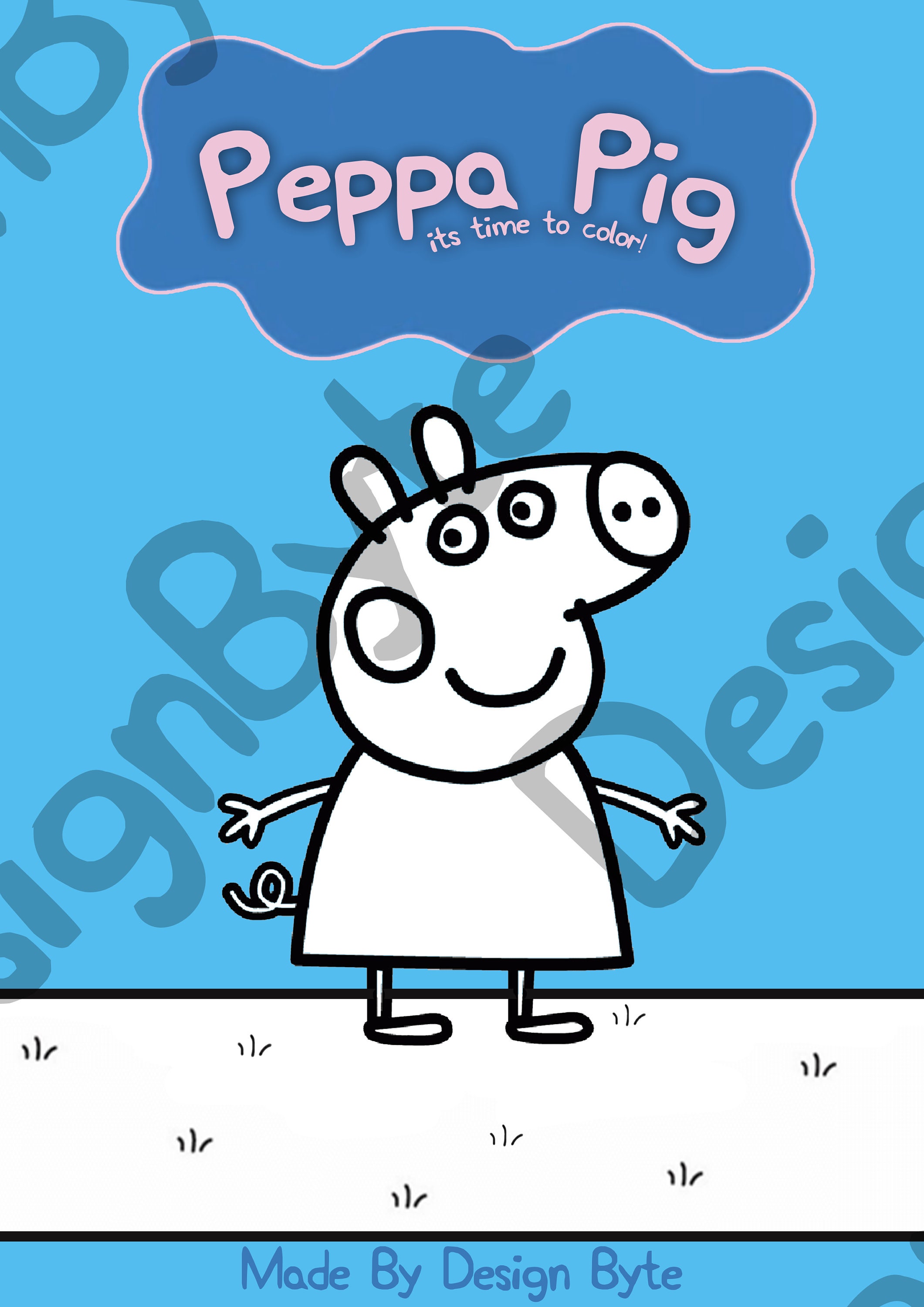 Peppa Pig Colouring Pages, A4 Printable, Unlimited Use - Etsy