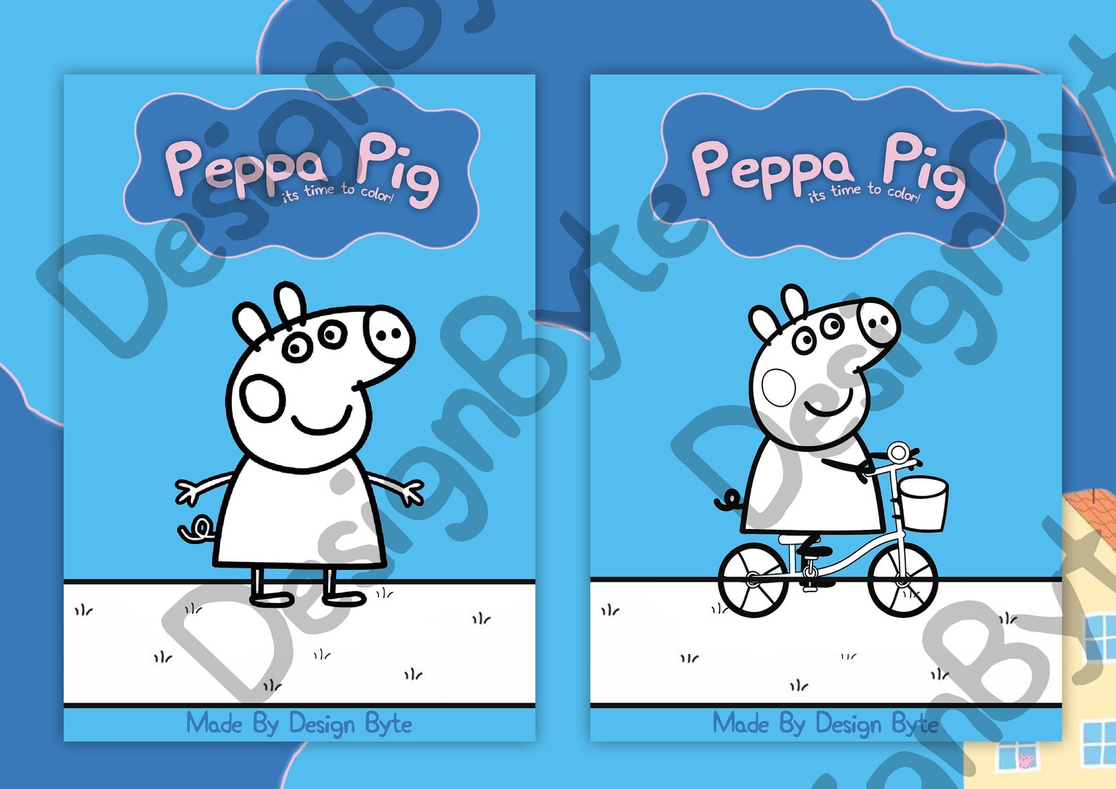 Peppa Pig Colouring Pages, A4 Printable, Unlimited Use - Etsy