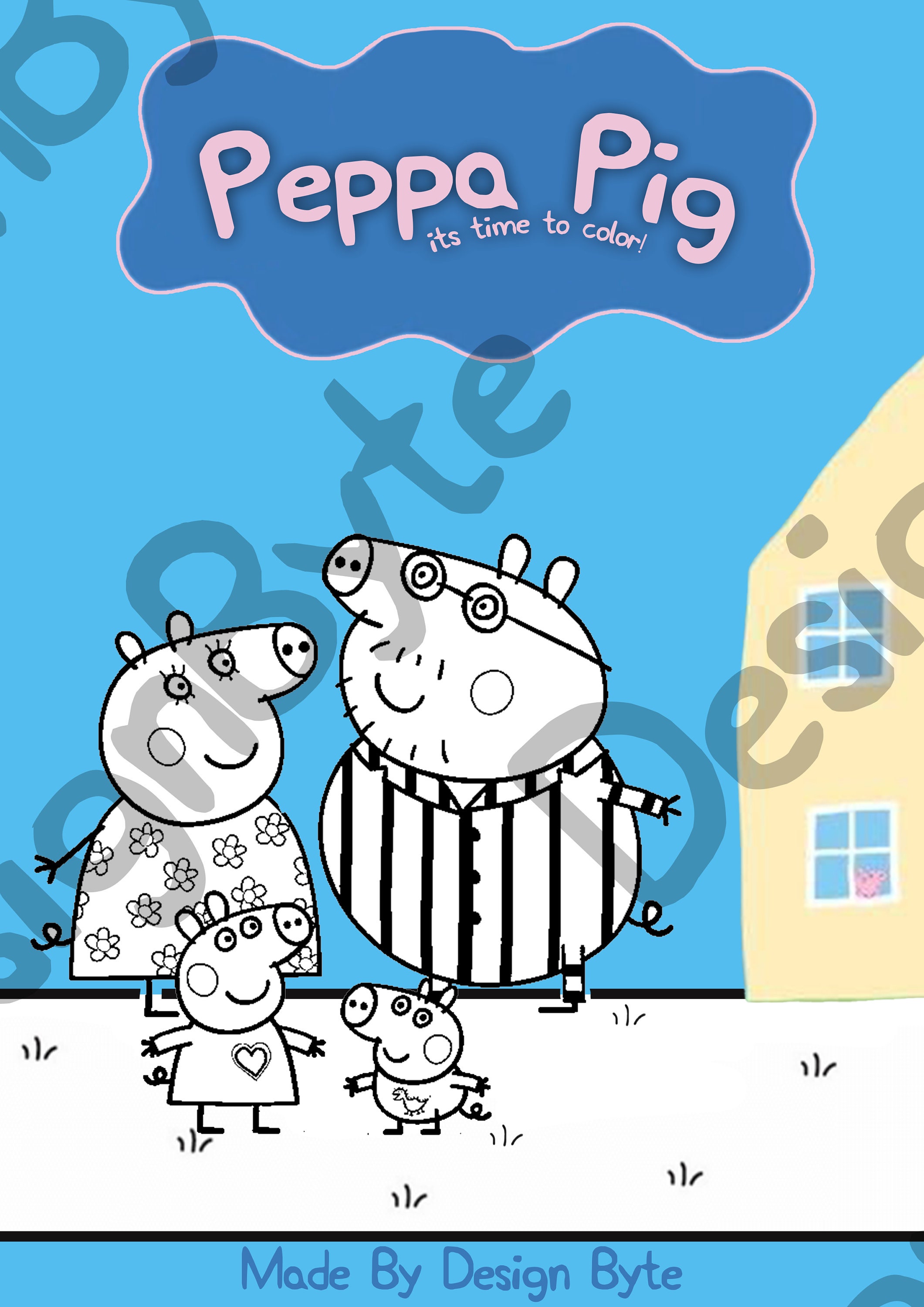 Peppa Pig Colouring Pages, A4 Printable, Unlimited Use - Etsy