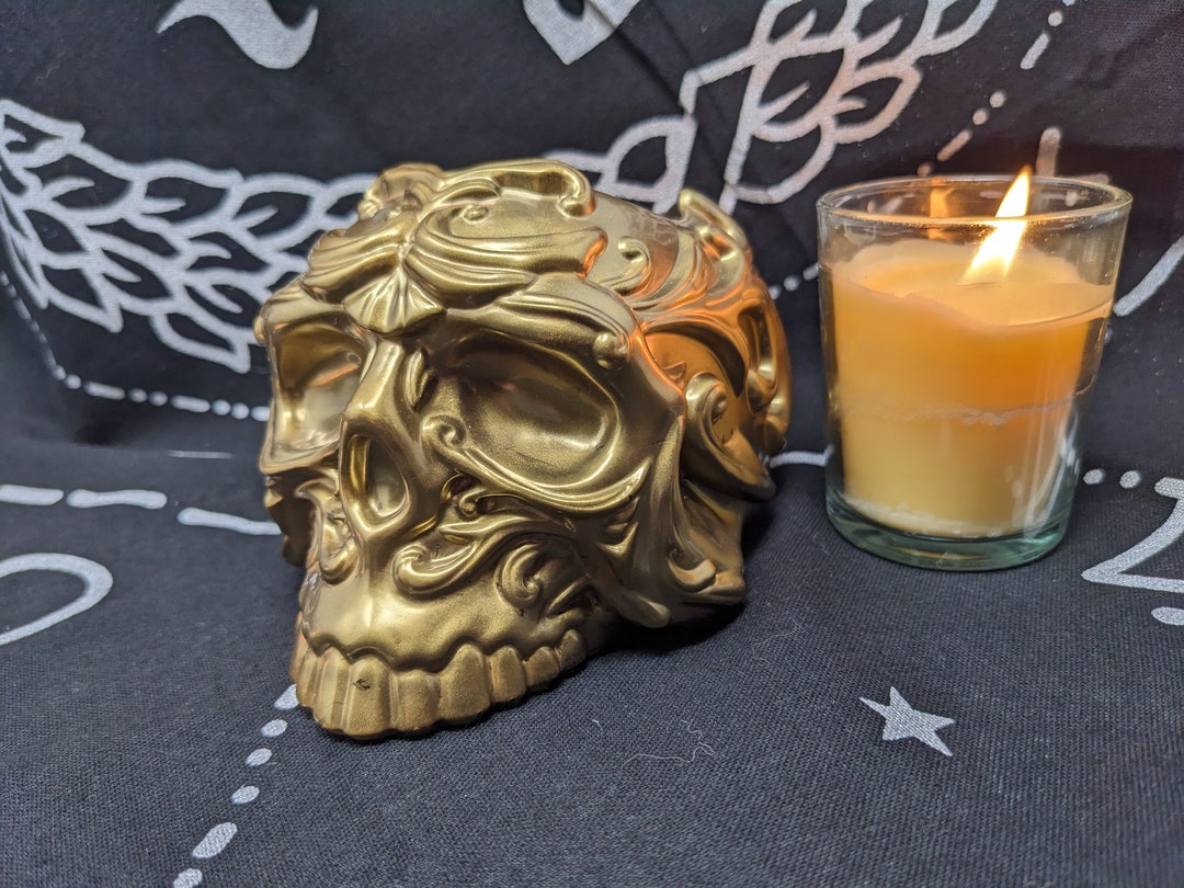 Skull Golden Container - Etsy