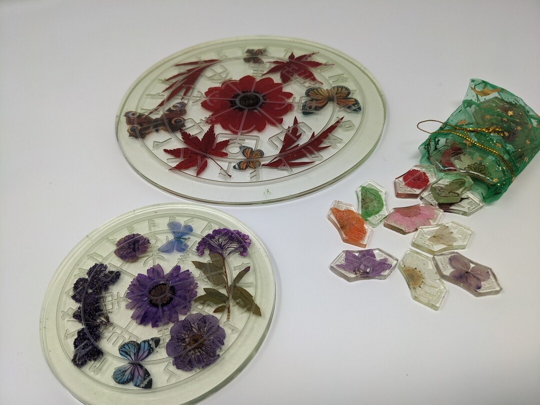 Runes Flower Plates and Runes - Etsy