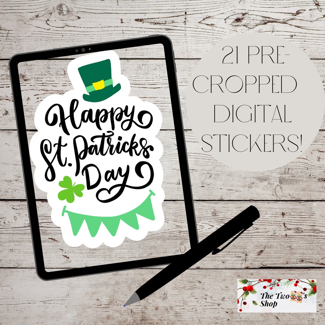 St Patricks Day Png, Digital Stickers and Planner Widgets, St Patricks ...