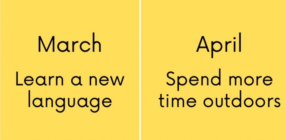 Printable Monthly Resolution Sheet. - Etsy