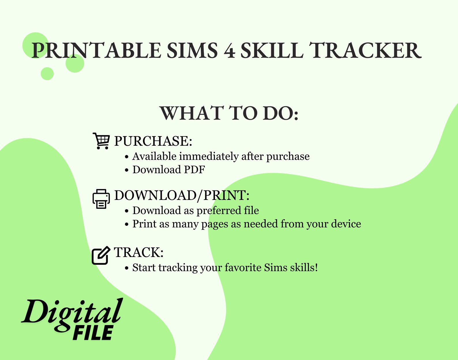 Printable Sims 4 Skill Tracker Planner Sheet Bundle - Expansion and ...