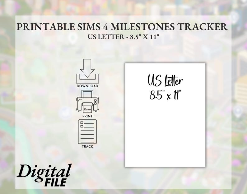 Printable Sims 4 Milestones Tracker Planner Sheet Bundle - Expansion ...