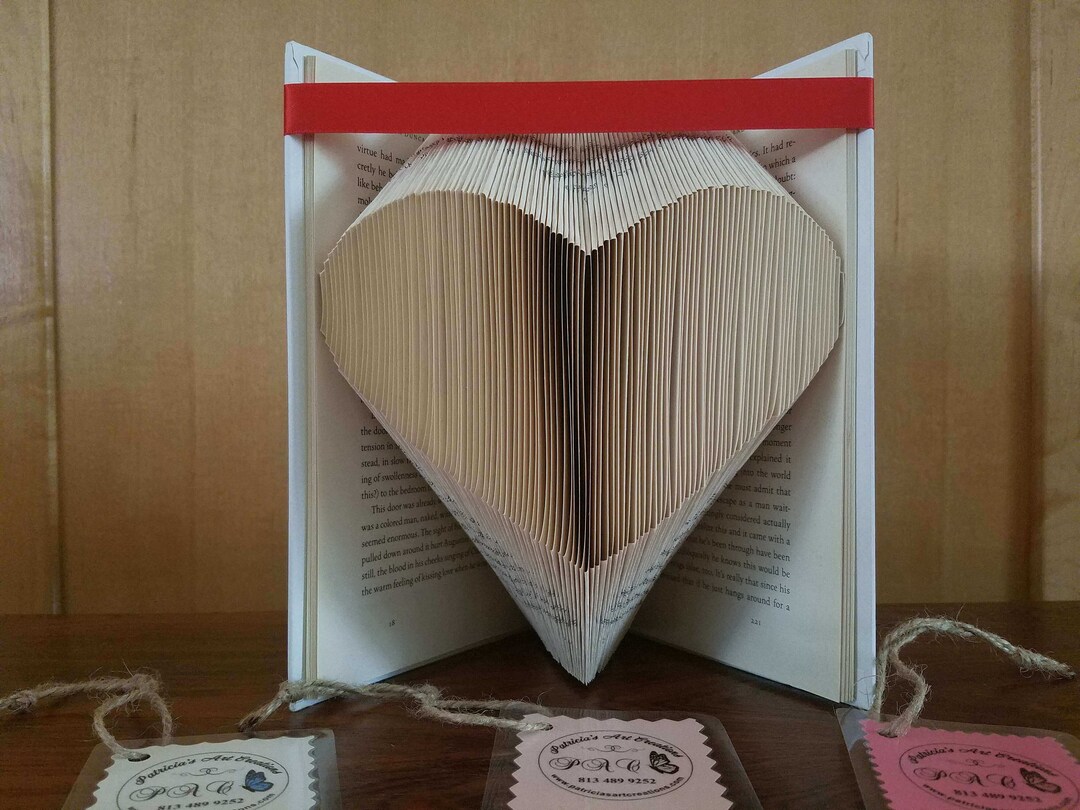 Heart - Valentines Day Decor - Book Folding Art - Presents for Her ...