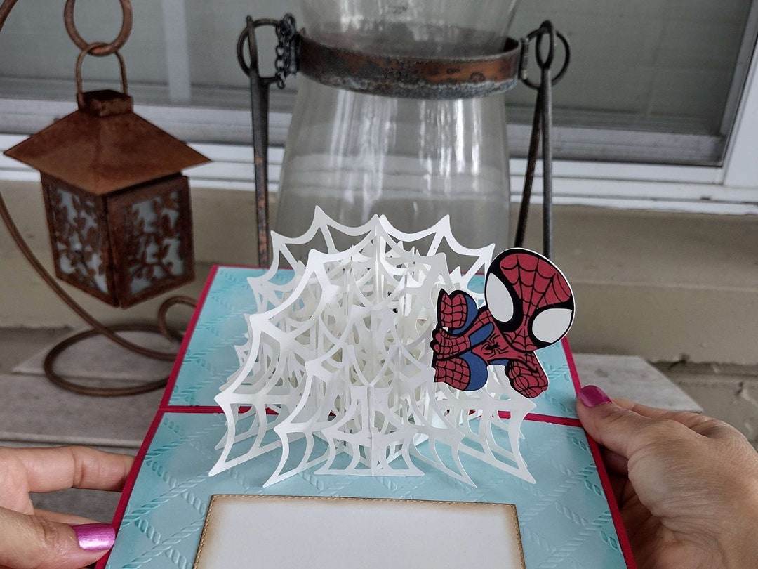 Spiderman Pop up Birthday Card: Handmade 3D Spidey Card - Etsy