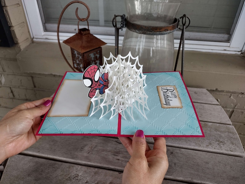 Spiderman Pop up Birthday Card: Handmade 3D Spidey Card - Etsy
