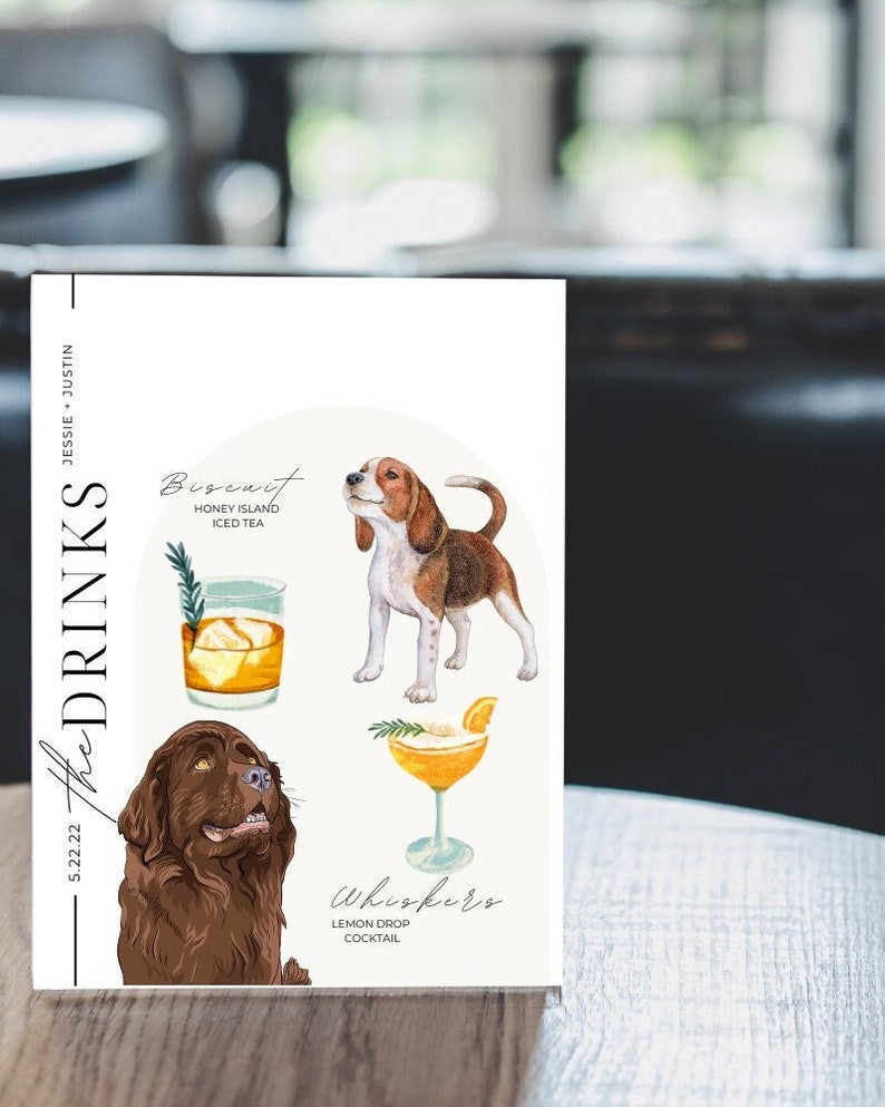 Cocktail Menu, Pet Signature Drink Menu, Cocktail Menu Template ...