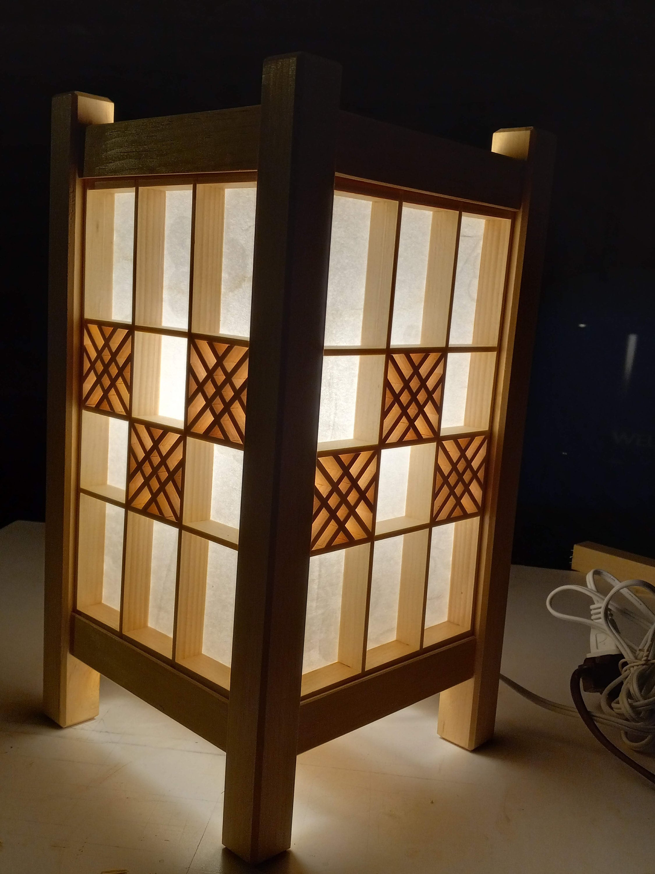 Hand Made Kumiko Table Lamps - Etsy