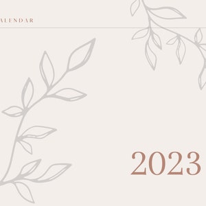 2023 Printable Floral Calendar - Etsy