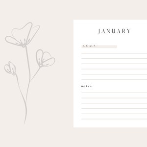 2023 Printable Floral Calendar - Etsy