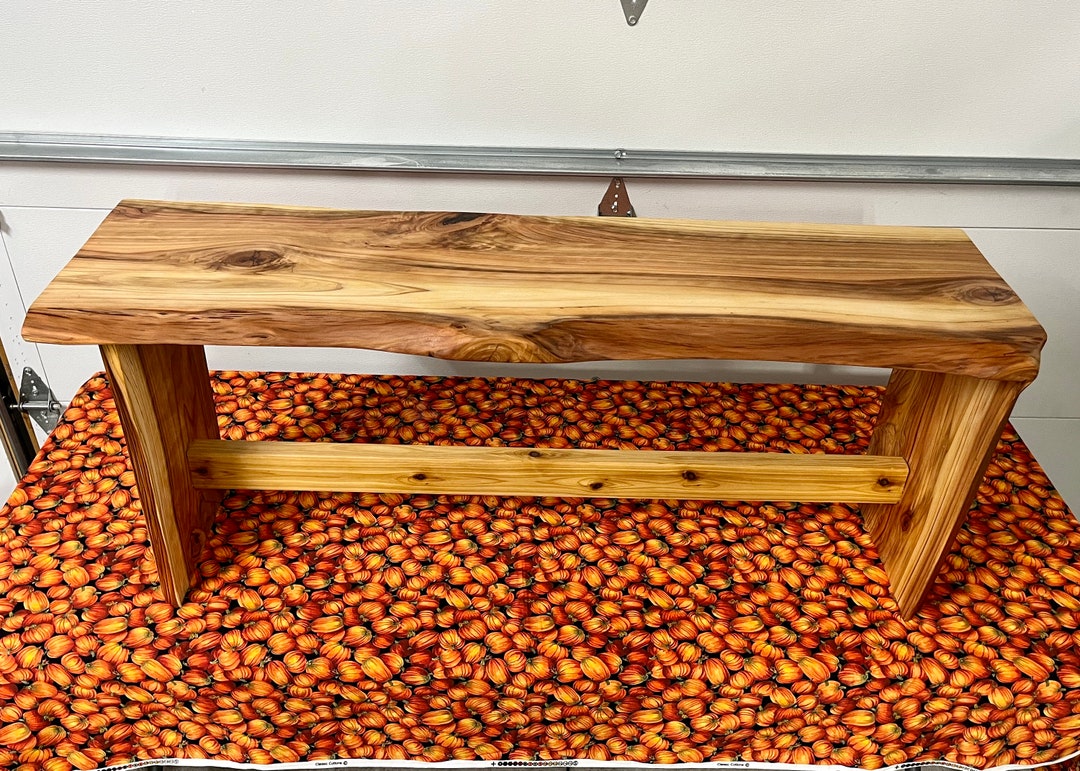 Eastern Red Cedar Live Edge Bench With Waterfall Edge - Etsy
