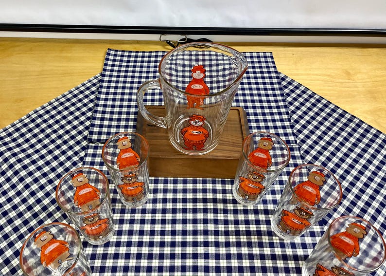 1970's Vintage A & W Root Beer Set, With Serving Pitcher, and Six ...