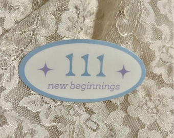 111 Angel Number Sticker, Angel Number, Spirituality, Sticker for ...