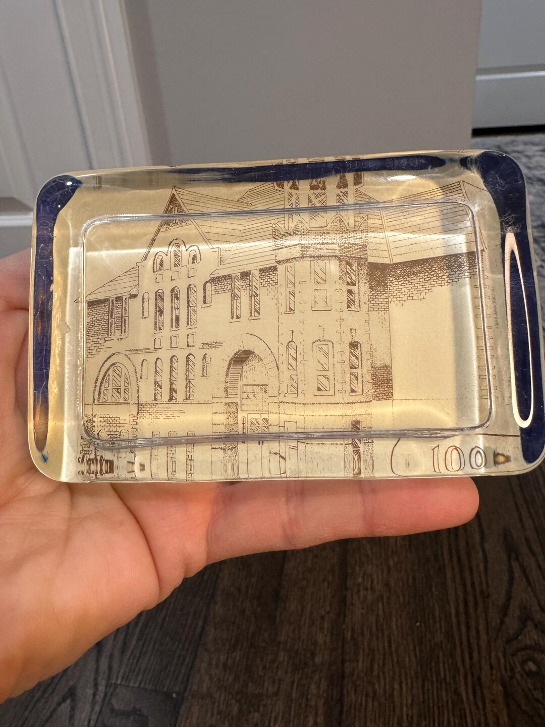 Antique Glass Vintage Photo Building Paperweight Collectible - Etsy