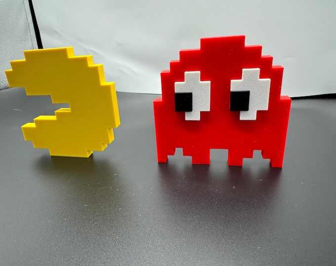 Custom 3D Printed PAC Man & Ghost Shelf Figurines and Ms PAC Man - Etsy