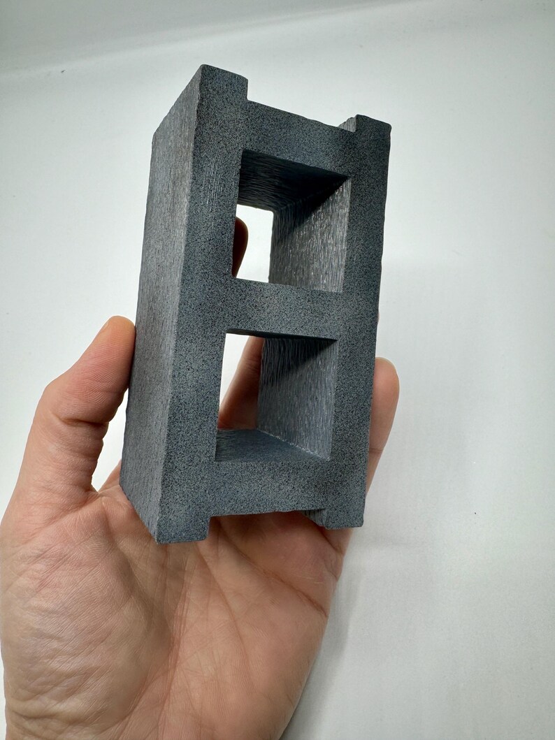 Cinder Block Custom 3D Printed Figurine Pen Holder Construction ...