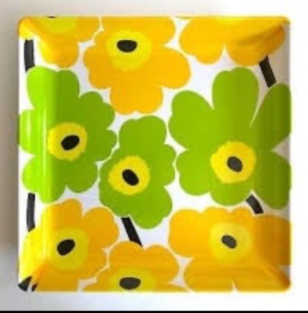 Marimekko Unikko Rare Mid Century Scandinavian Modern Melamine Serving ...