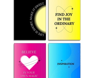 Uplift & Unwind | Positive Good Vibes Inspirational Wall Art Poster ...