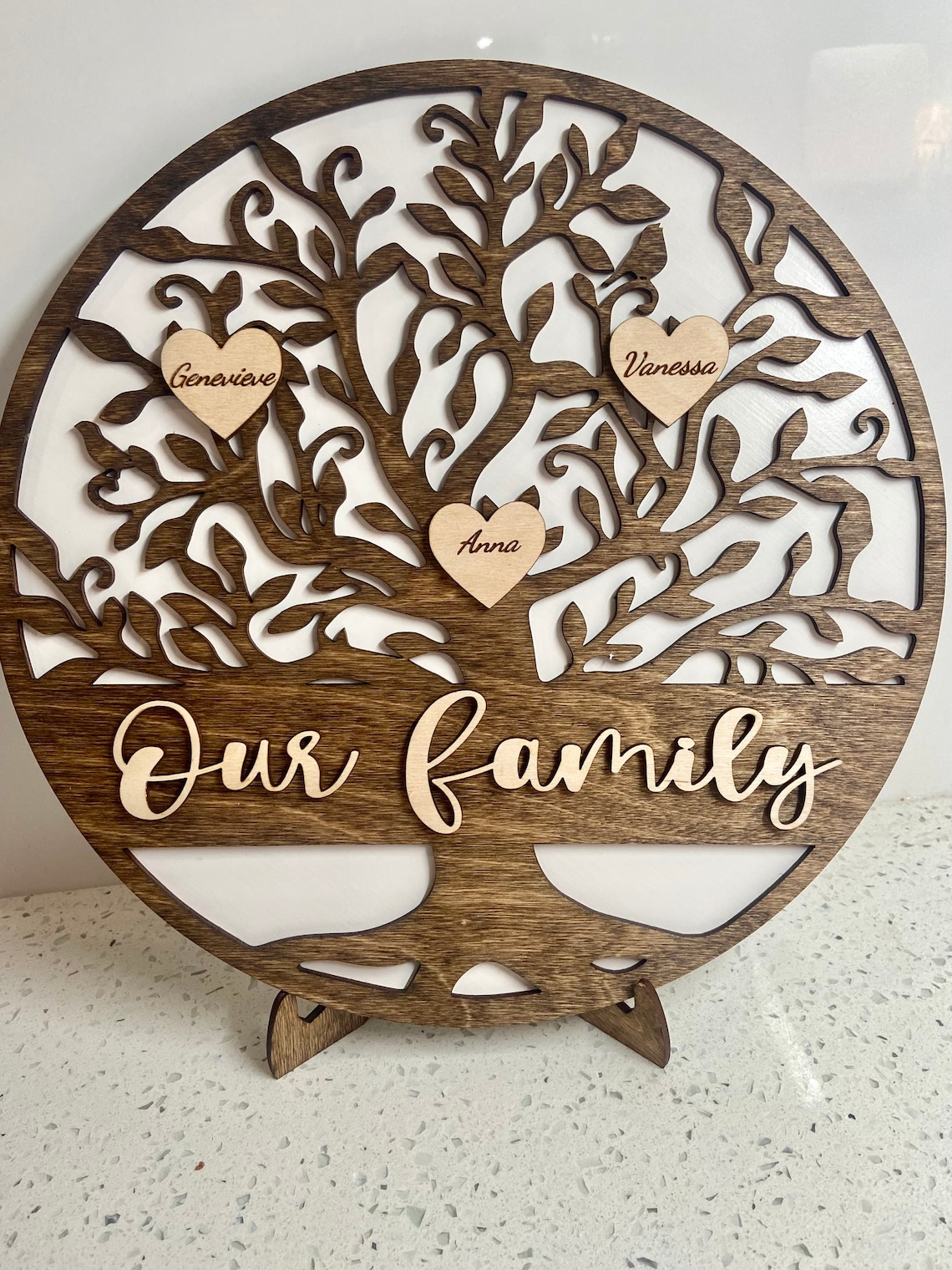 Family Tree Sign With Stand Personalized - Etsy