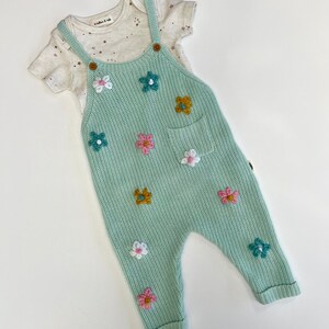 Hand Embroidered Baby Overalls Set - Etsy